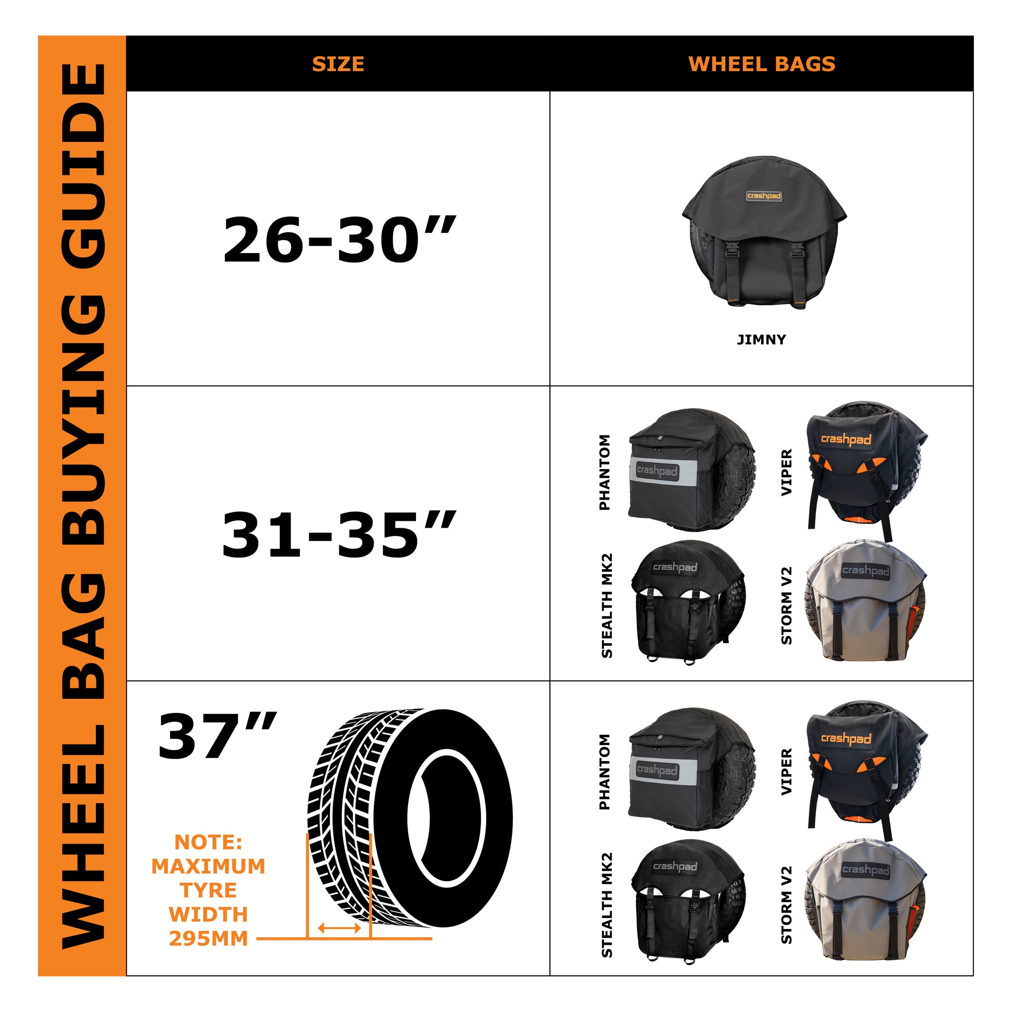 Wheel Bag - Stealth MK2 - Australian Made - CRASHPAD